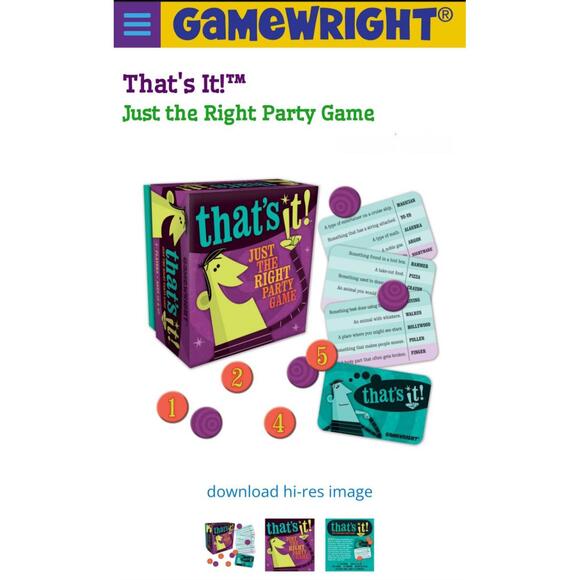 Gamewright | Games | Gamewright Thats It Party Game Kids Word Guessing ...